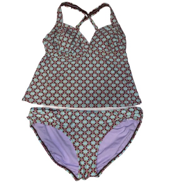 Athleta | Swim | Athleta Floral Tankini Bathing Swim Suit Set 32d 3dd ...